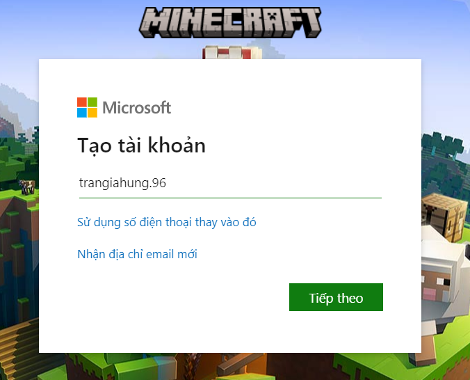 Hướng dẫn tạo tài khoản Minecraft với 8 bước nhfanh chóng